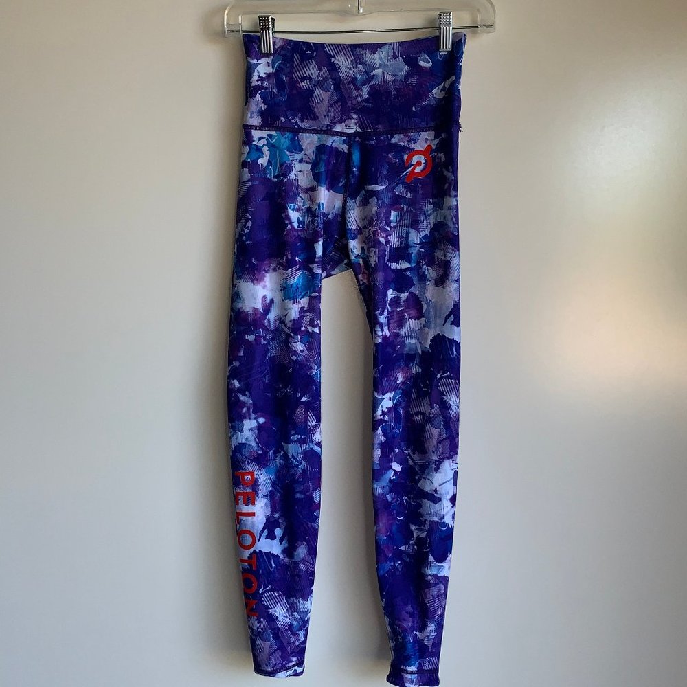 Peloton X With Purple Blue Moves High Waisted Legging… - Gem